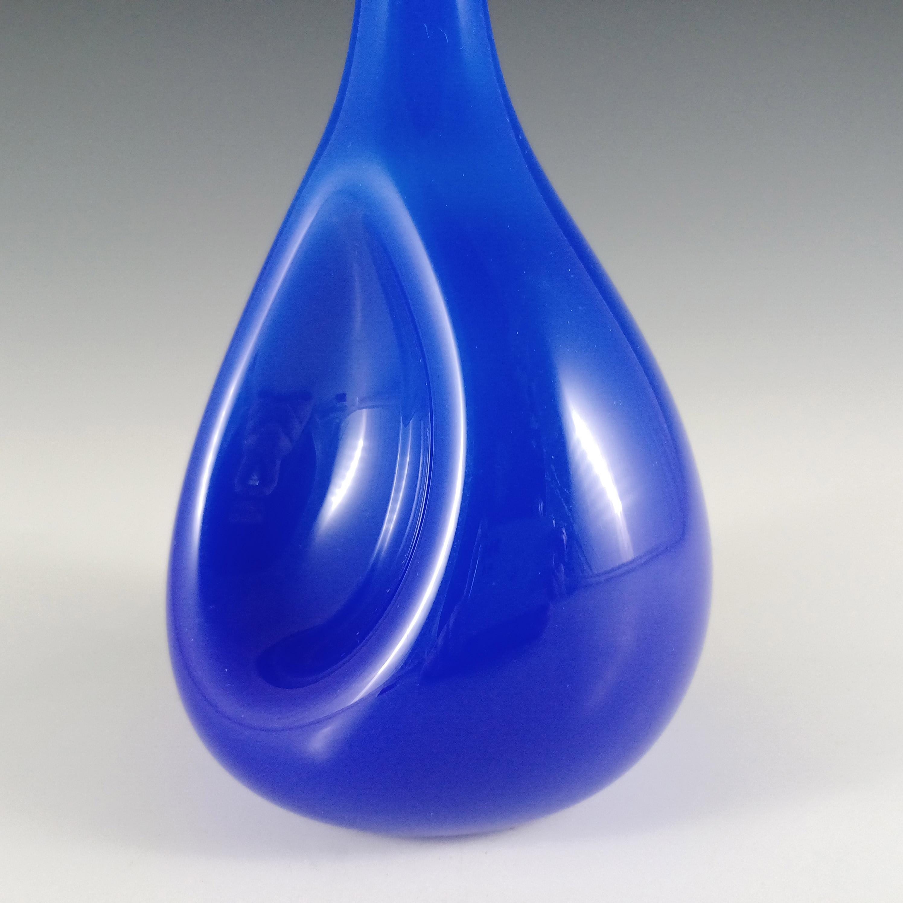 Elme Swedish Blue Cased Glass 'dimpled" Vase by Gunnar Ander - Etsy