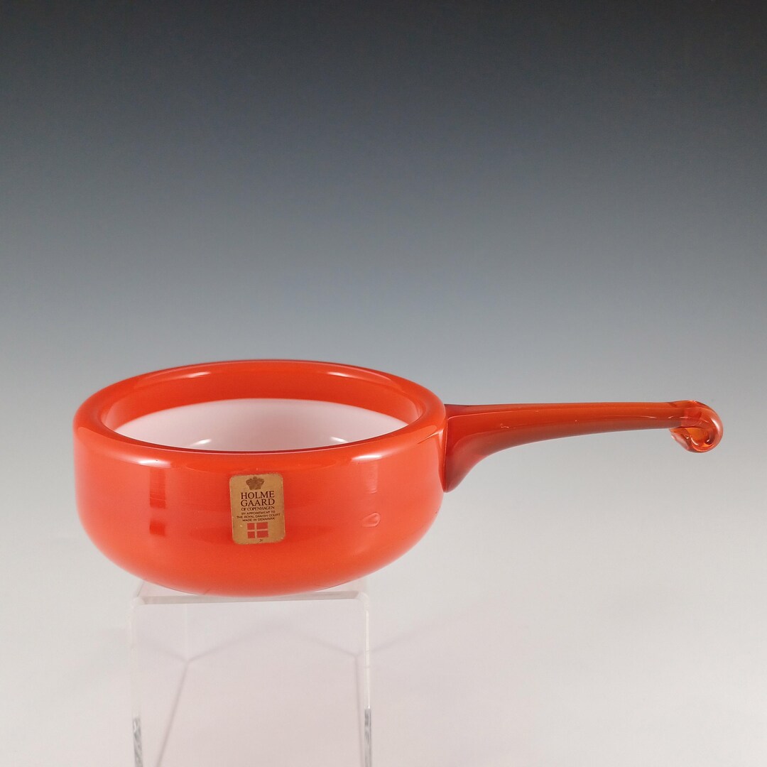 Holmegaard Palet Orange Cased Glass 'herring' Bowl by Michael Bang - Etsy