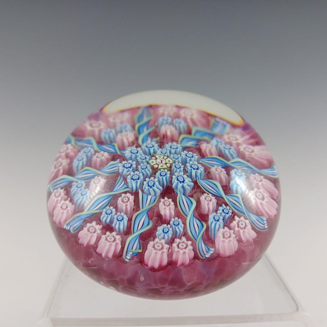 John Deacons Jay Glass Millefiori Radial Paperweight - J Cane - Etsy