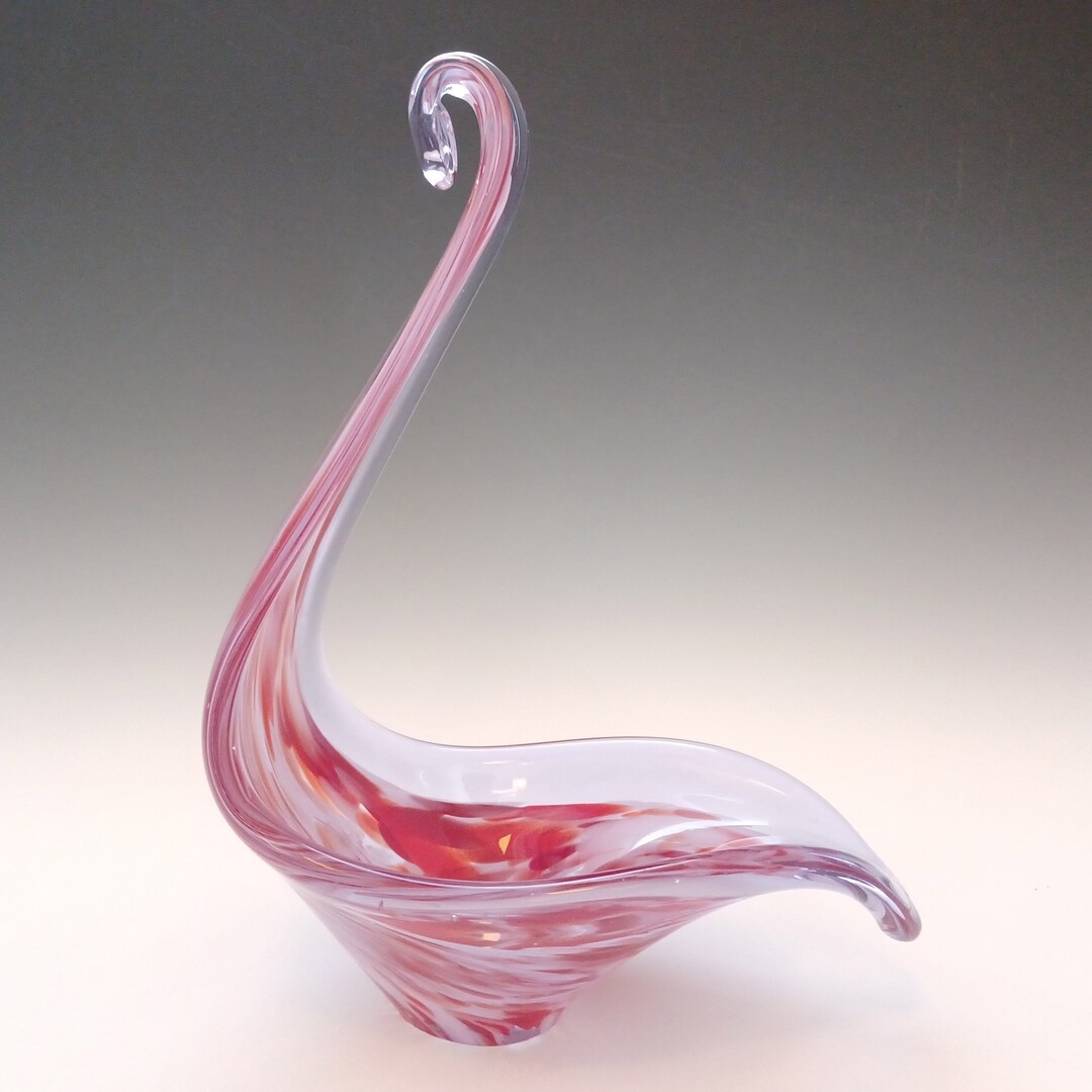Viartec Murano Style Neodymium Vintage Spanish Glass Swan - Etsy