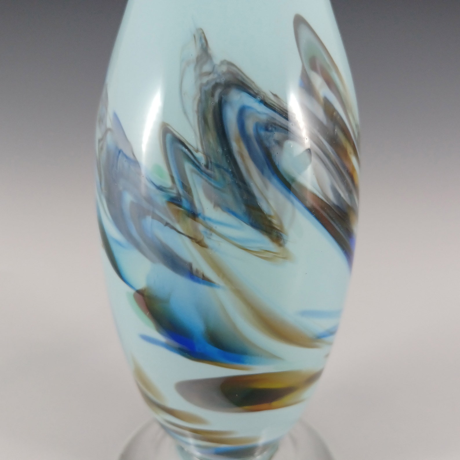 LABELLED Chinese 'snowflakes / Lotus Flower' Vase by Dalian Glass Co - Etsy