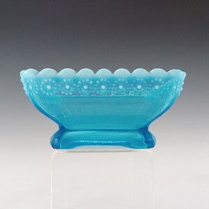 Davidson Victorian Blue Pearline Glass 'daisy Suite 1886' Bowl - Etsy