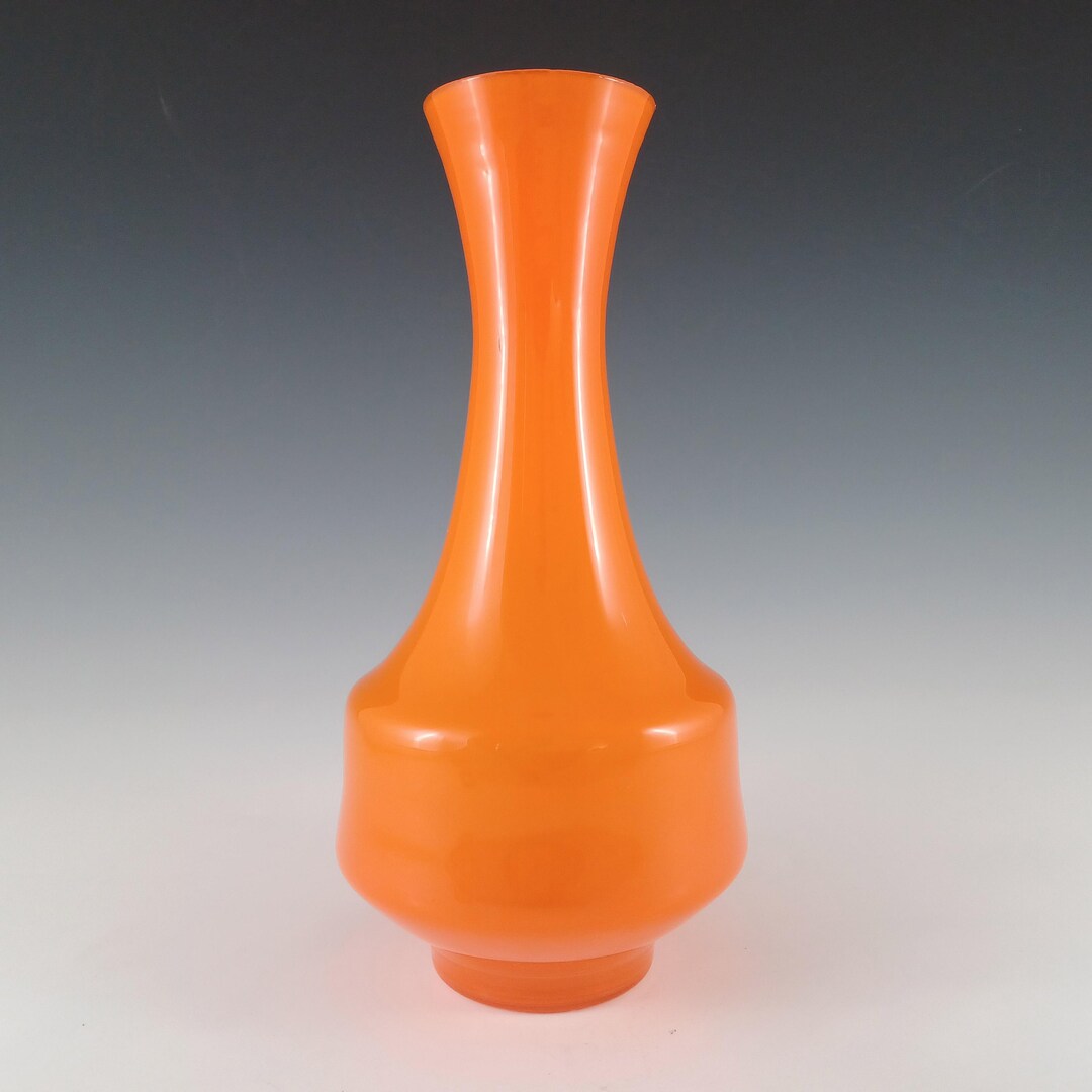 Japanese Vintage Orange Opal Cased Glass 'bond Ware' Vase - Etsy
