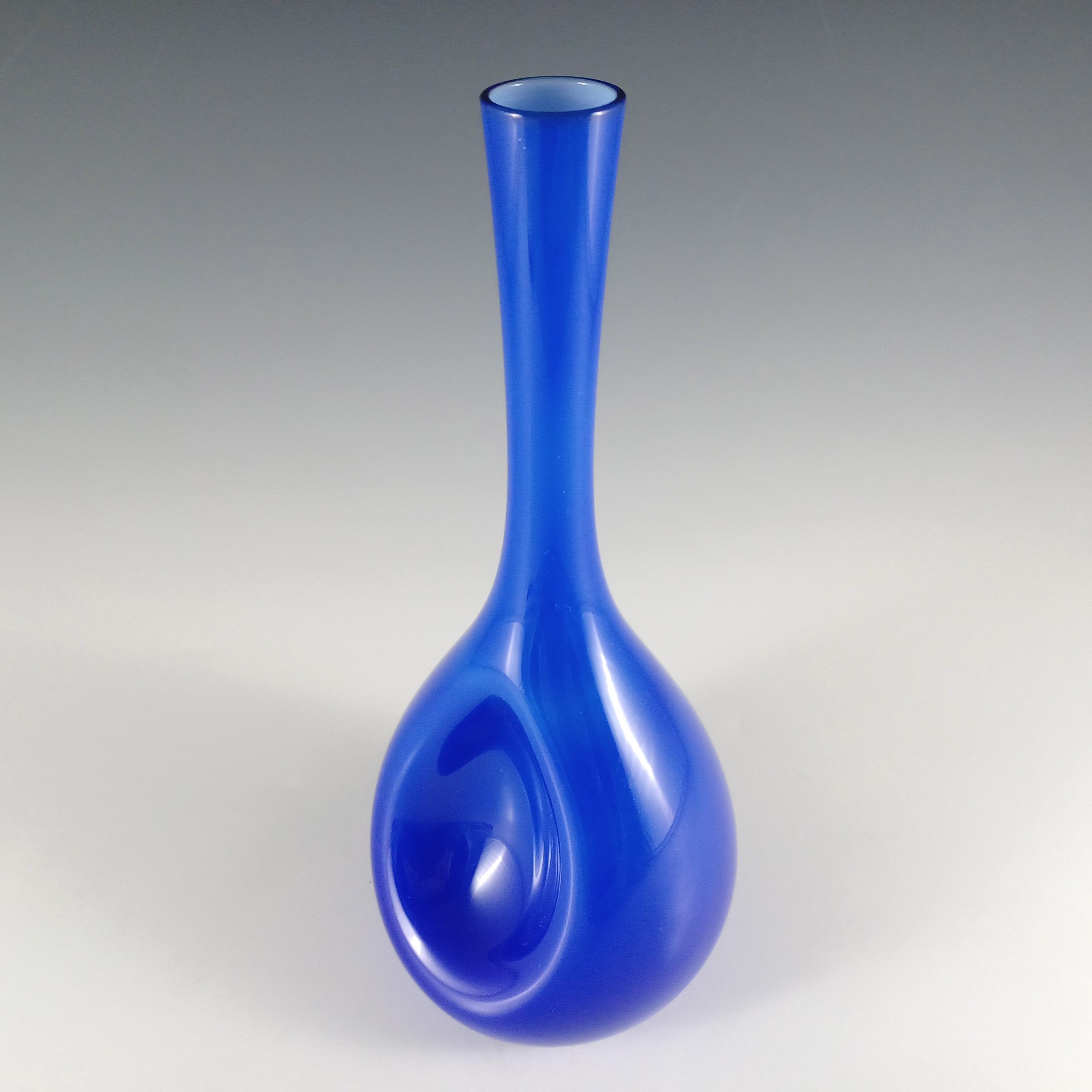 Elme Swedish Blue Cased Glass 'dimpled" Vase by Gunnar Ander - Etsy