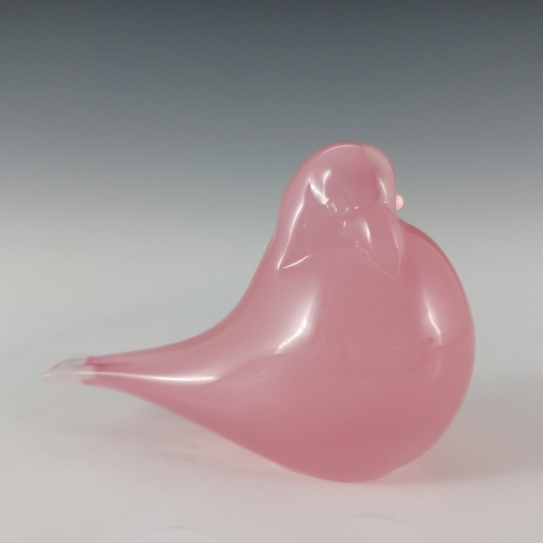 Murano Vintage Pink Alabastro Glass Bird Sculpture - Etsy
