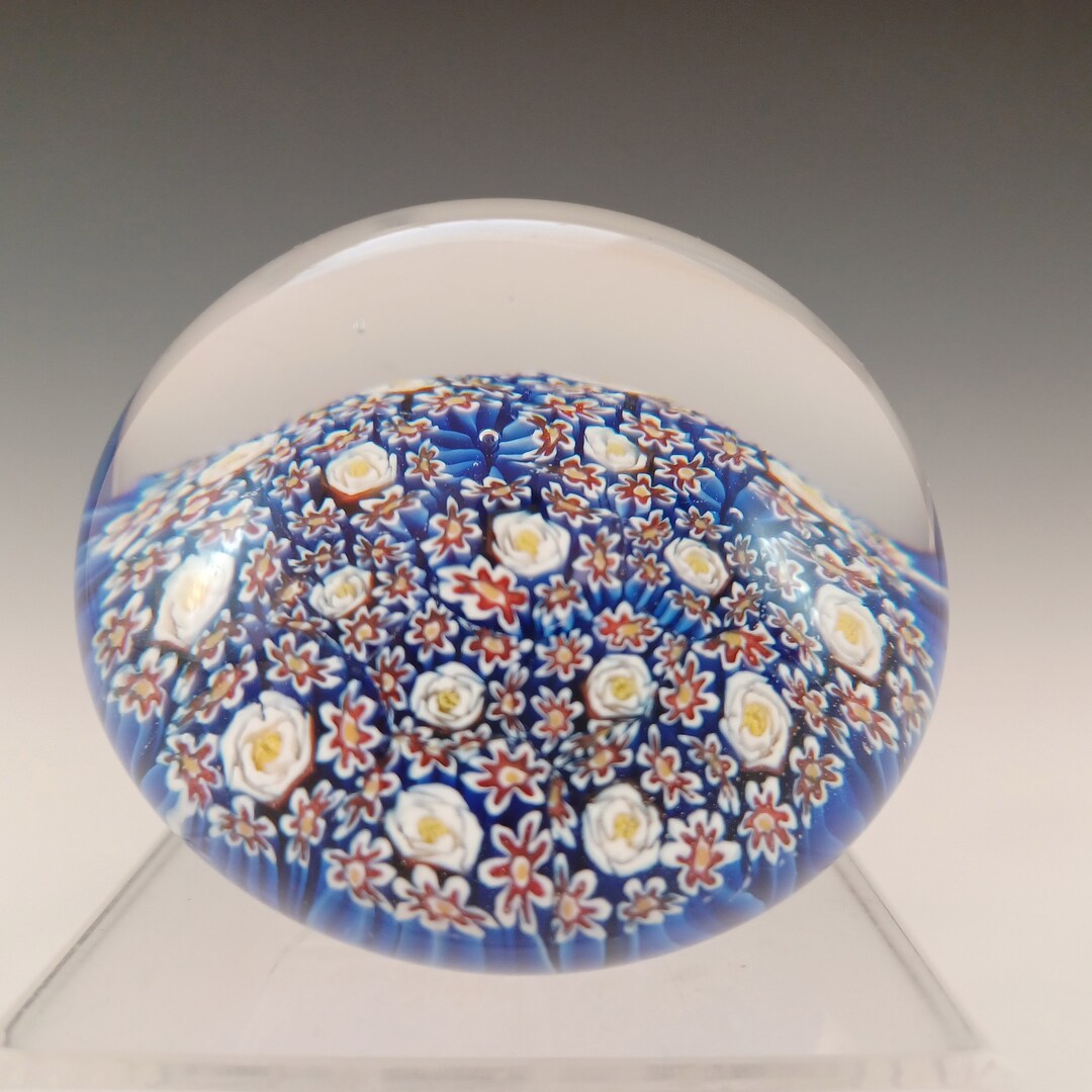 Murano Vintage ALT / Webb Continental Millefiori Glass Paperweight - Etsy