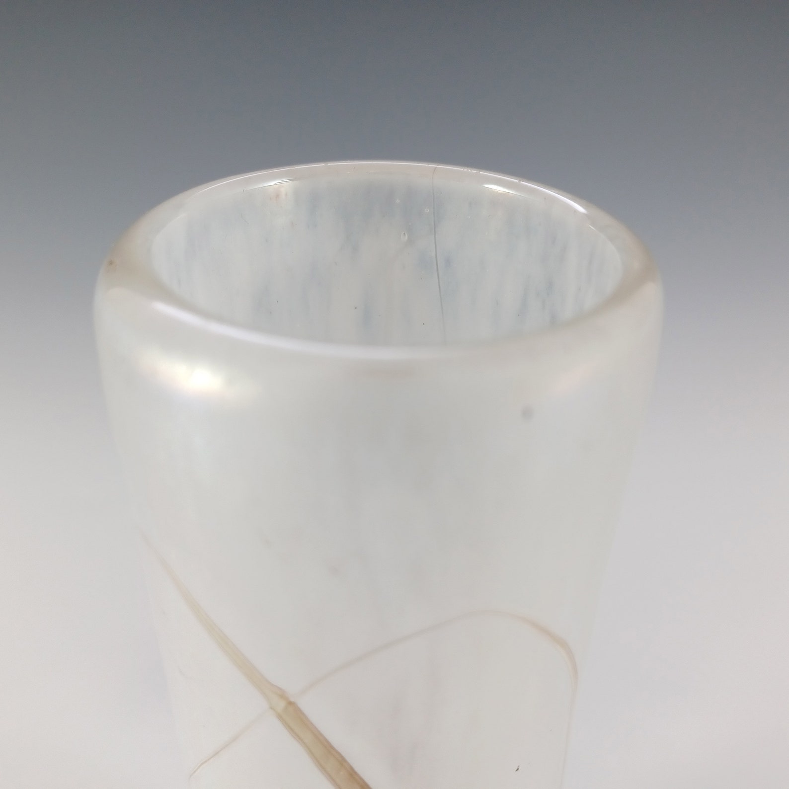 SIGNED Mtarfa Purple & White Iridescent Glass Vase - Etsy