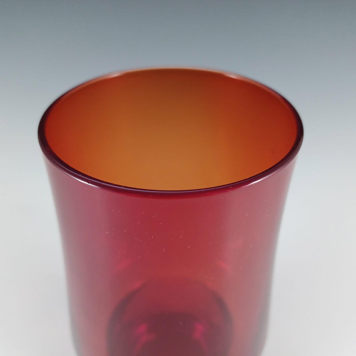 Riihimaki / Riihimaen Lasi Oy Finnish Red Glass Vase - Etsy
