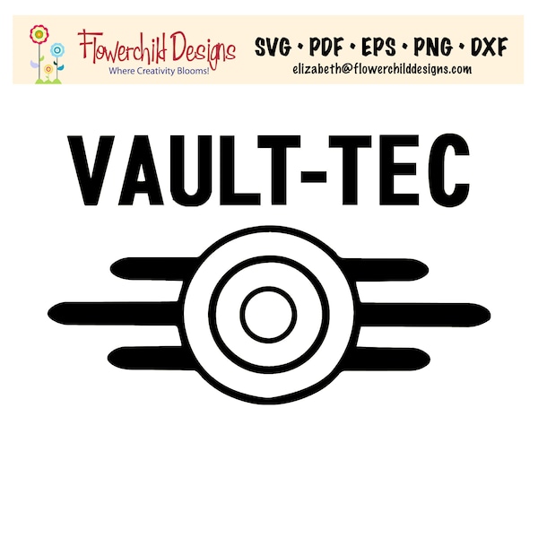 Fallout Vault-tec Logo SVG Cut File Apparel T-shirt Gamer Gift Birthday ...