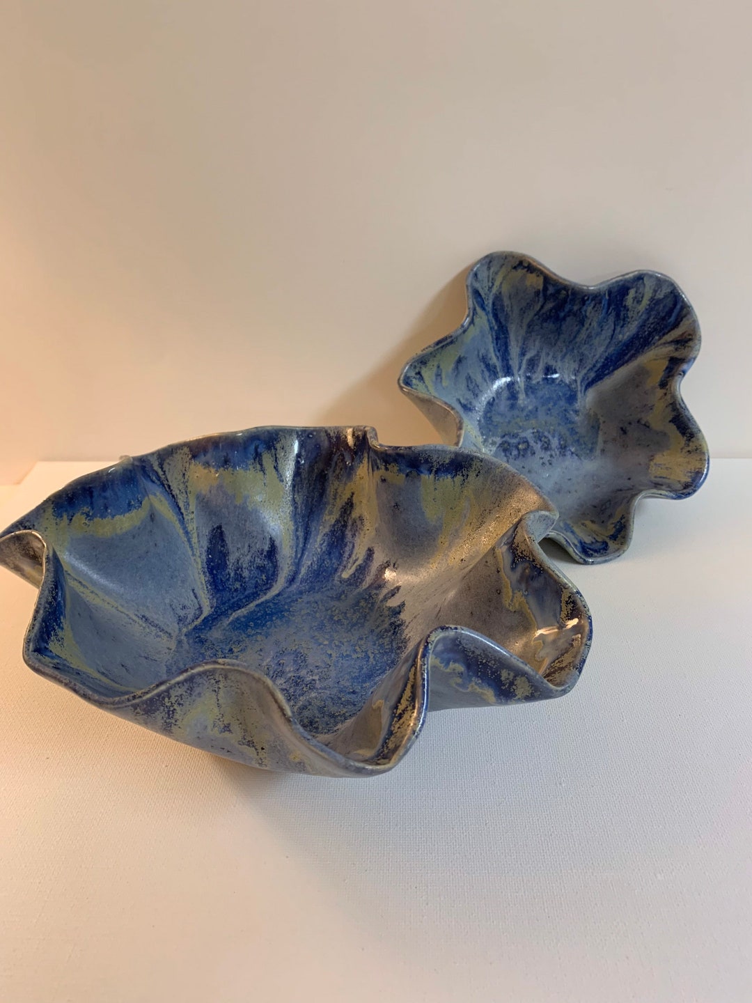 Wavy Ceramic Bowls - Handmade Clay Bowls - Unique Pottery ...