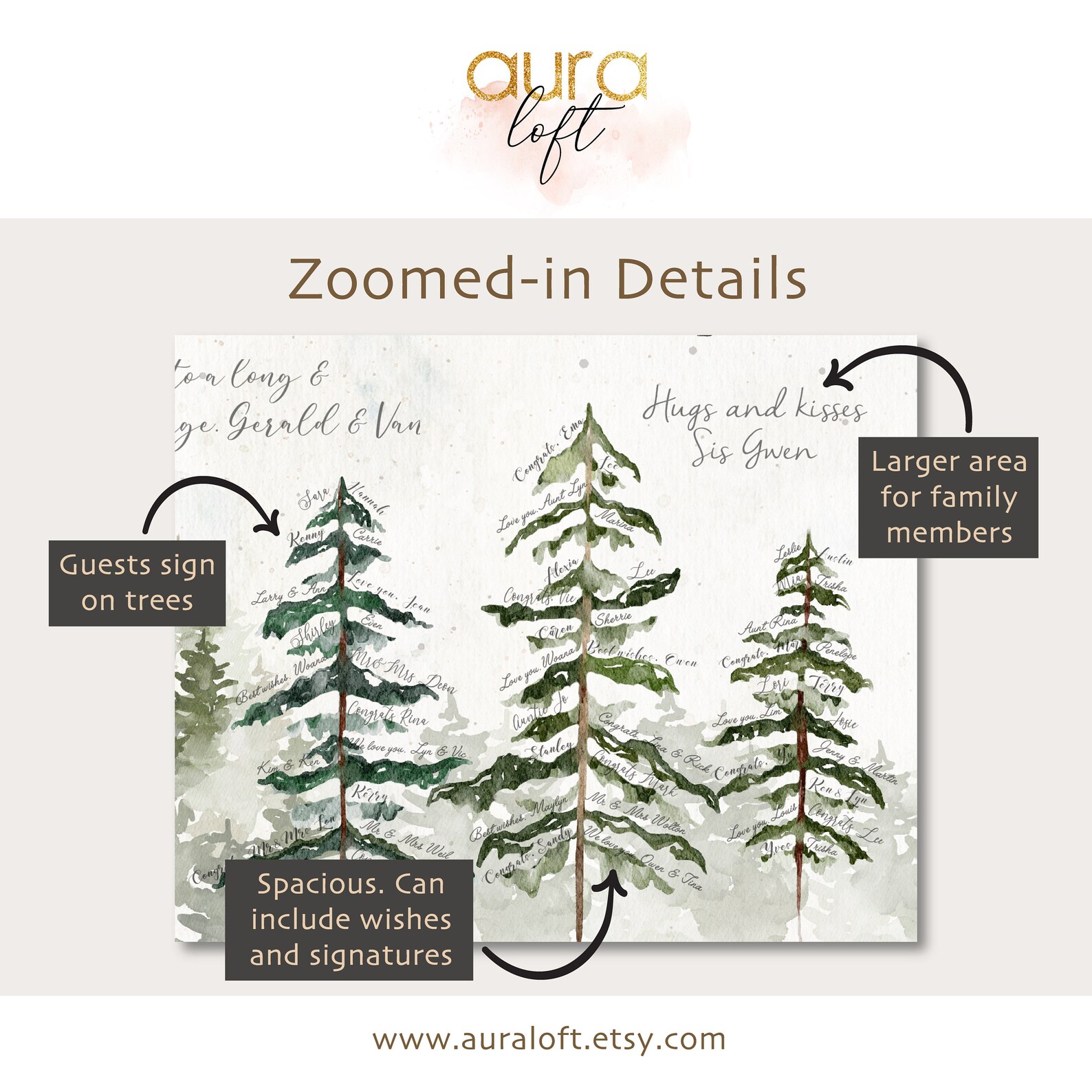 Tree Wedding Guestbook, Tree Signature Guest Book, Rustic Wedding Tree ...