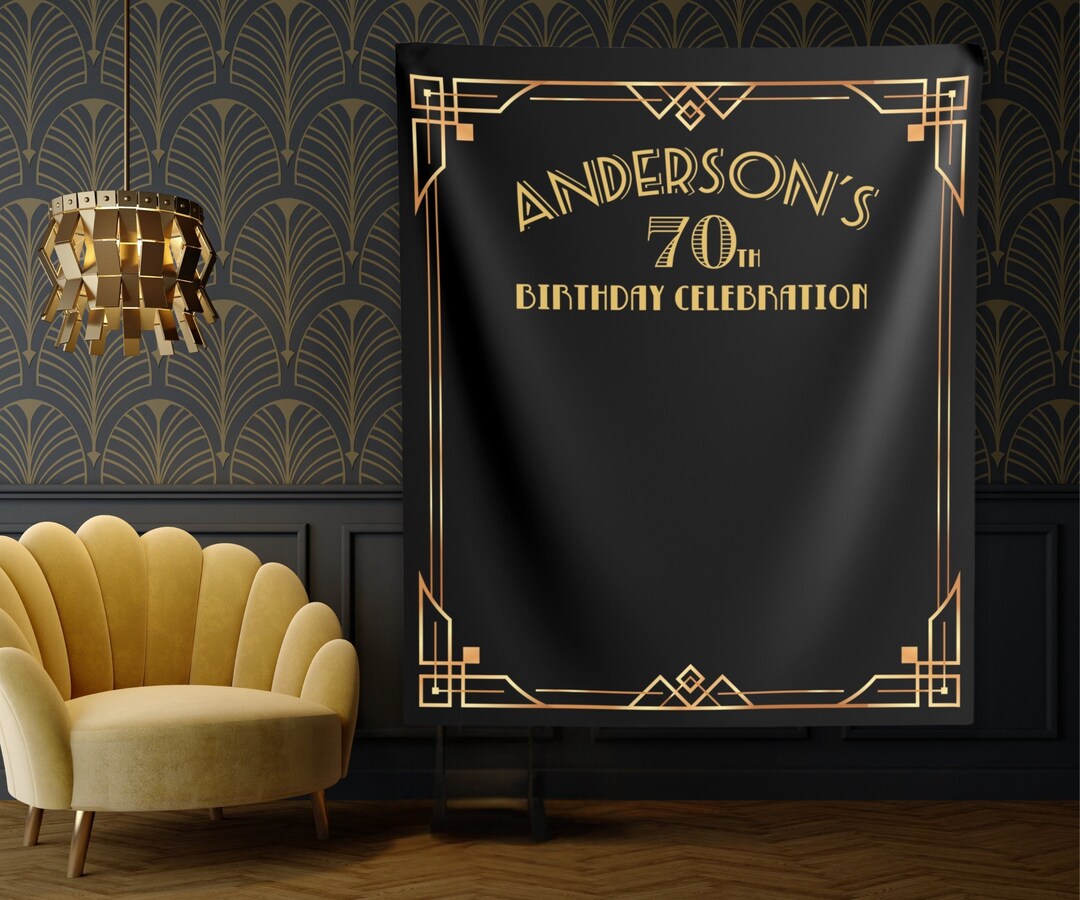 Roaring 20s Prom Backdrop, Great Gatsby Birthday Backdrop, Speakeasy ...