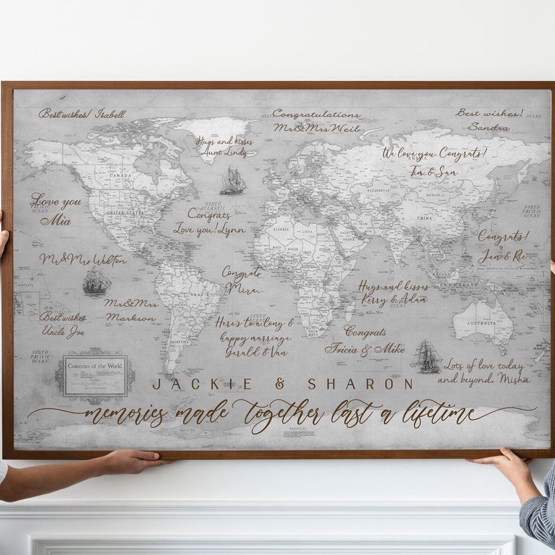 Map Guest Book - Etsy