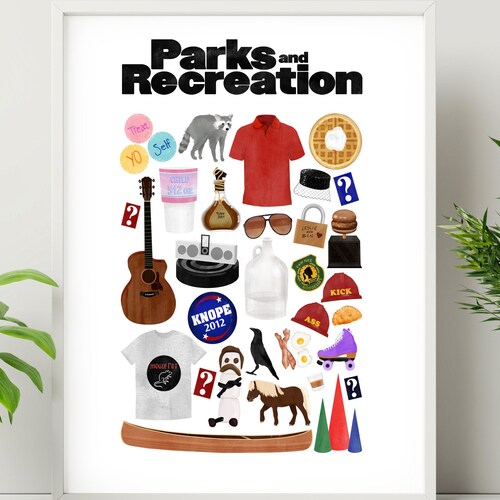 Parks and Recreation TV Show Collage Poster Digital - Etsy