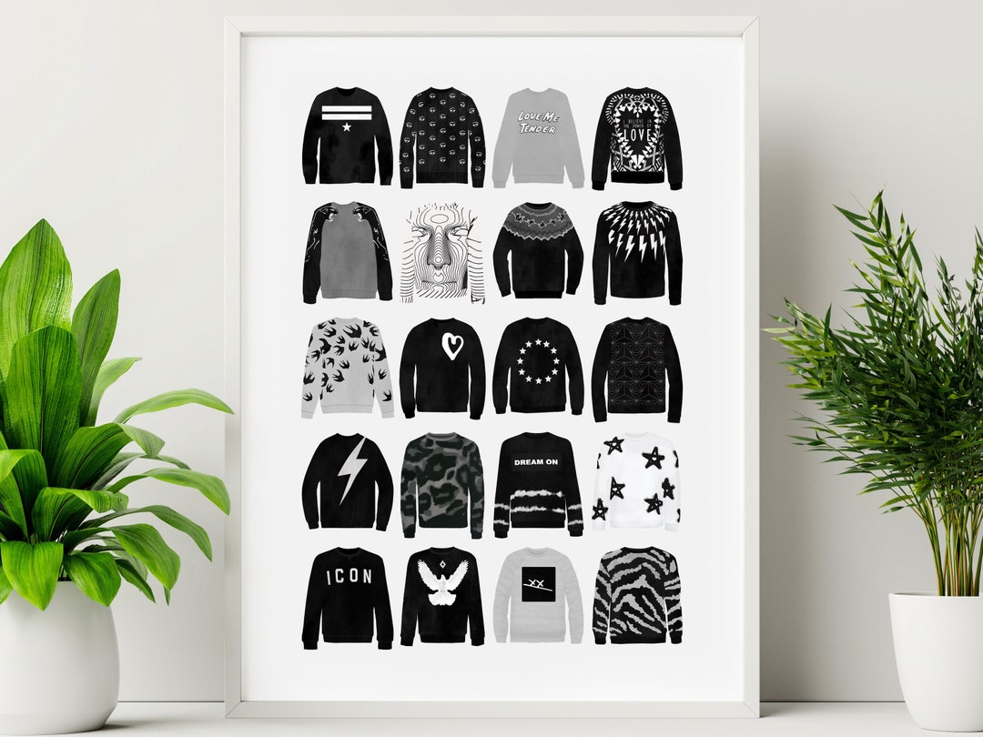 David Rose Sweater Collection Poster, Digital Download, David Rose ...