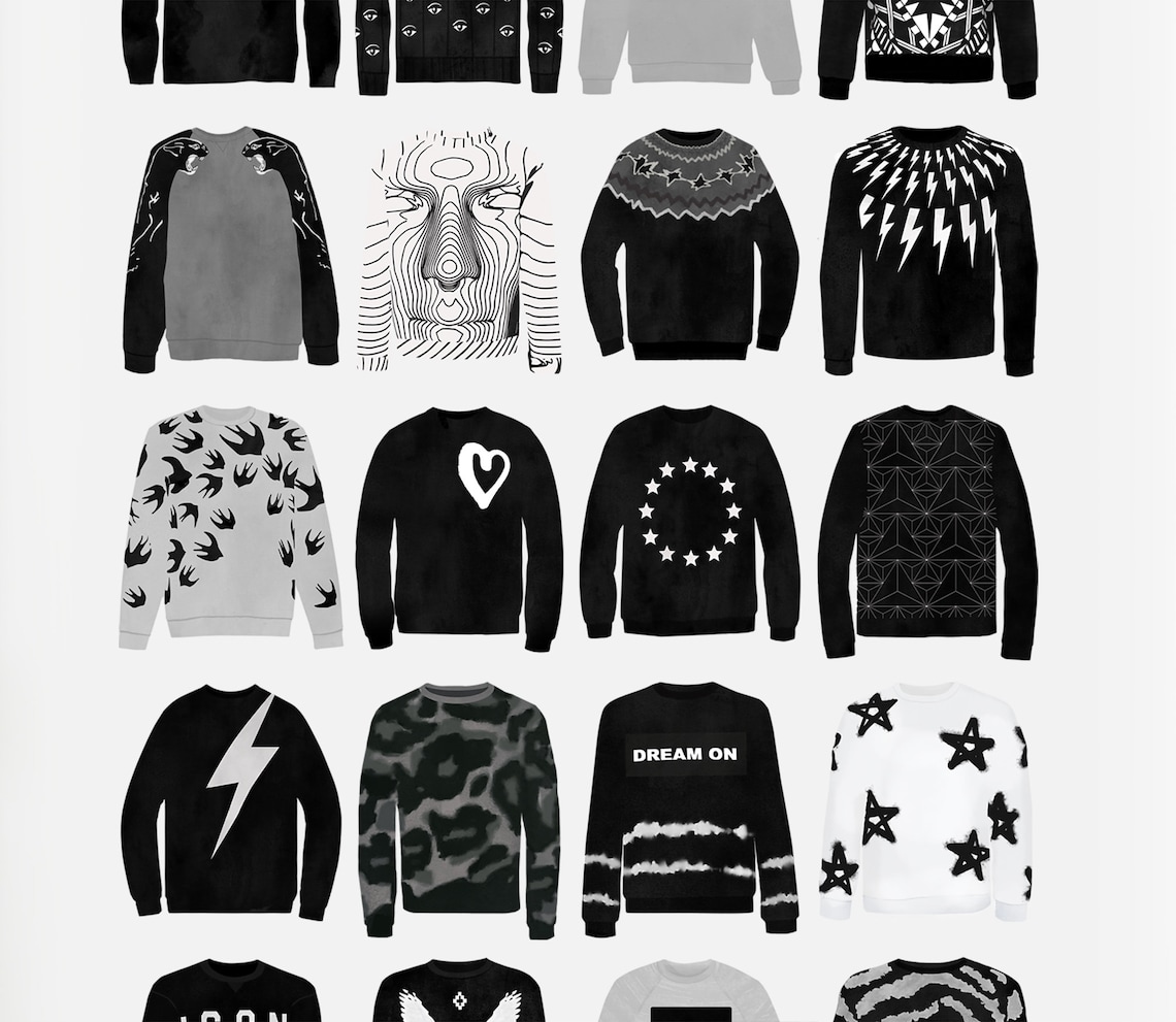 David Rose Sweater Collection Poster digital download David | Etsy