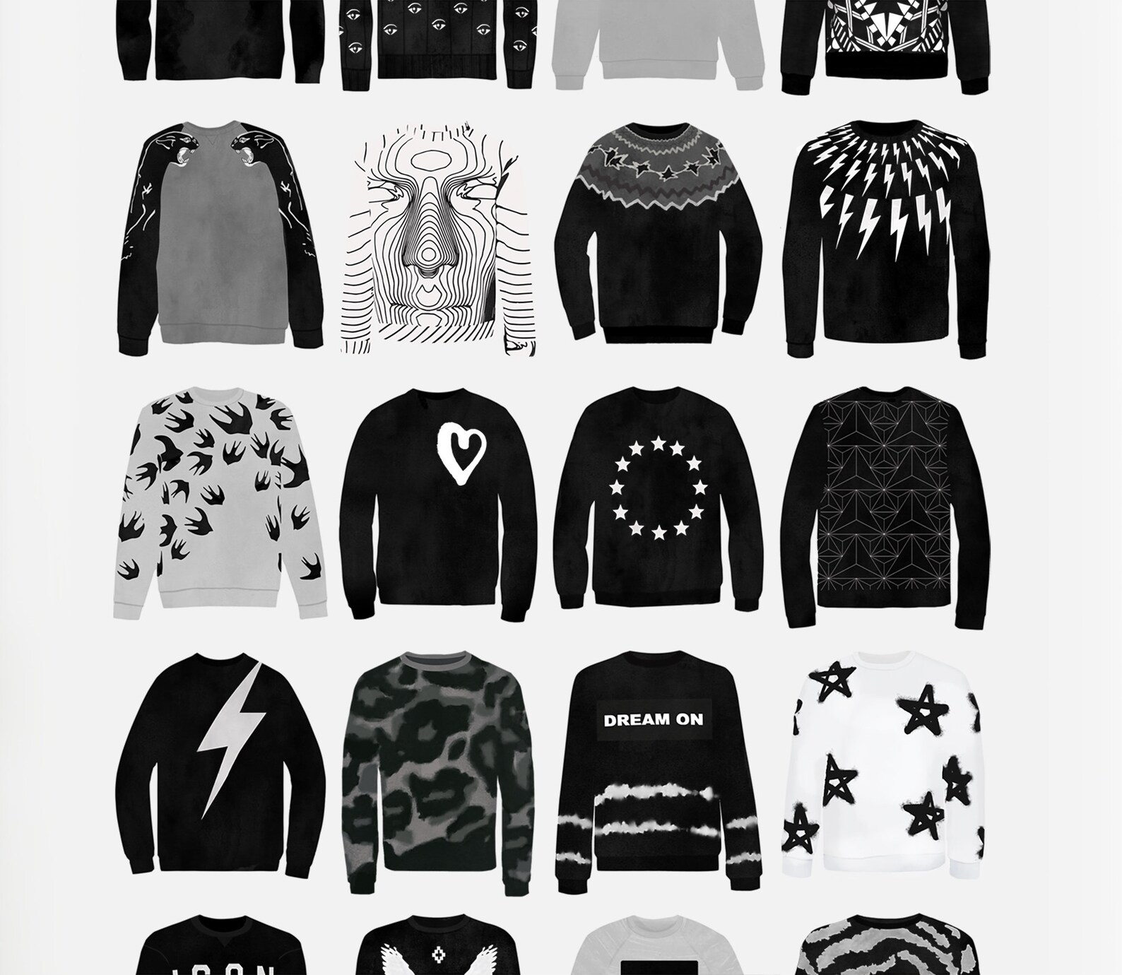 David Rose Sweater Collection Poster digital download David | Etsy