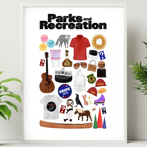 Parks and Recreation TV Show Collage Poster Digital - Etsy