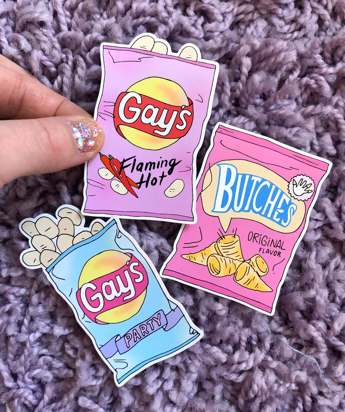 Gay snack sticker pack vinyl sticker Lovestruck Prints | Etsy