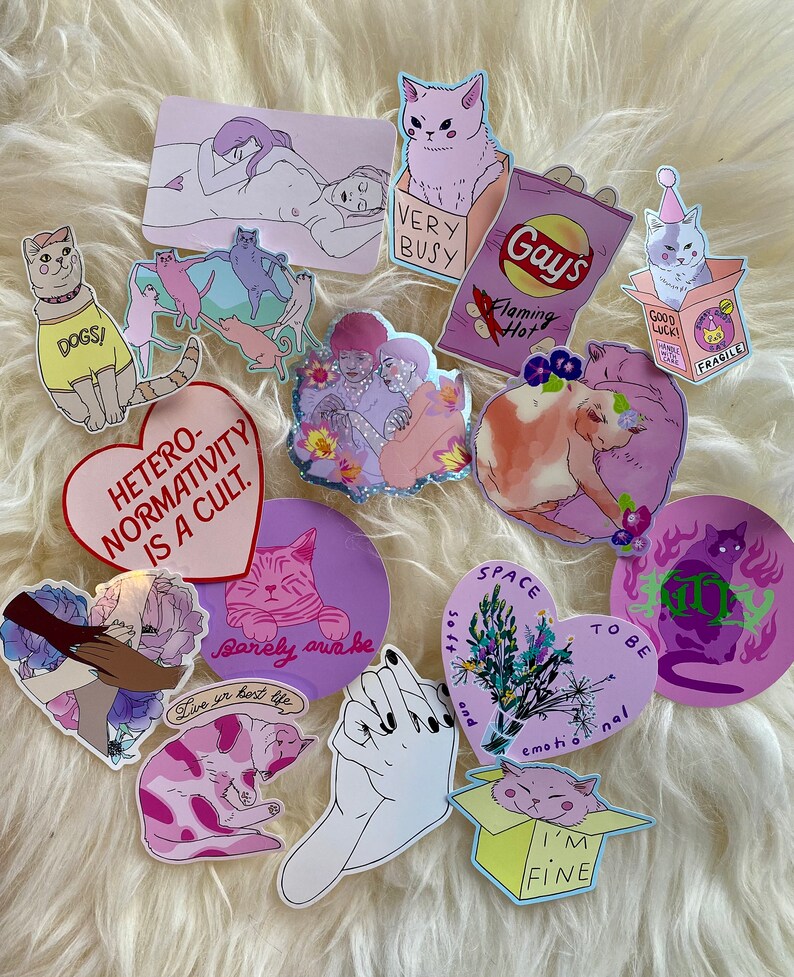 ALL STICKERS Vinyl Sticker Pack Lovestruck Prints - Etsy Canada