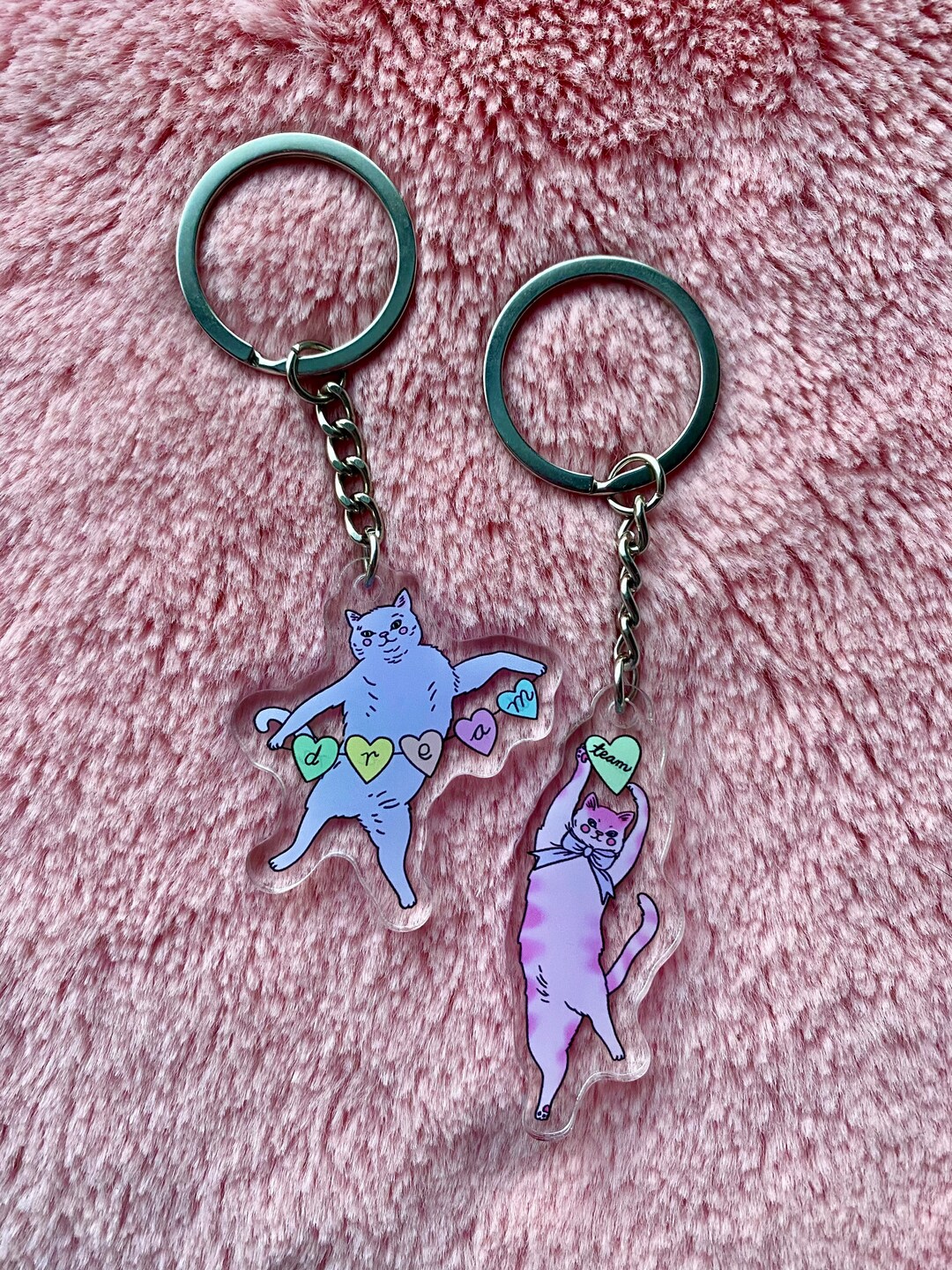 BFF - Shareable Keychains - Dream Team - Cats Keychains - Etsy