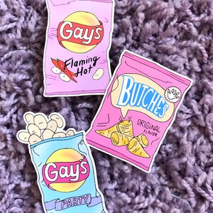 Gay snack sticker pack vinyl sticker Lovestruck Prints | Etsy