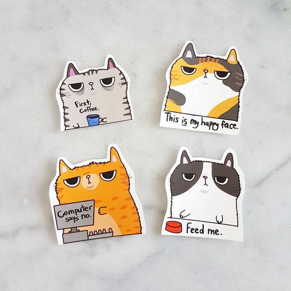 Stickers de gato - Etsy México