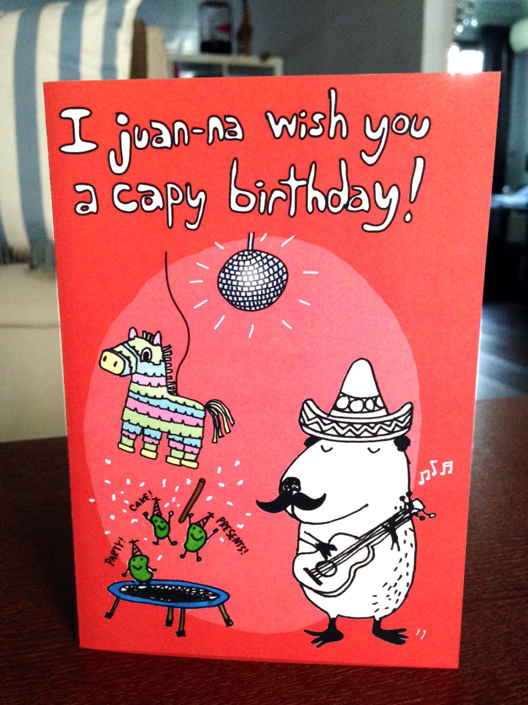 Happy Birthday Capybara Pinata Mexican Jumping Beans - Etsy