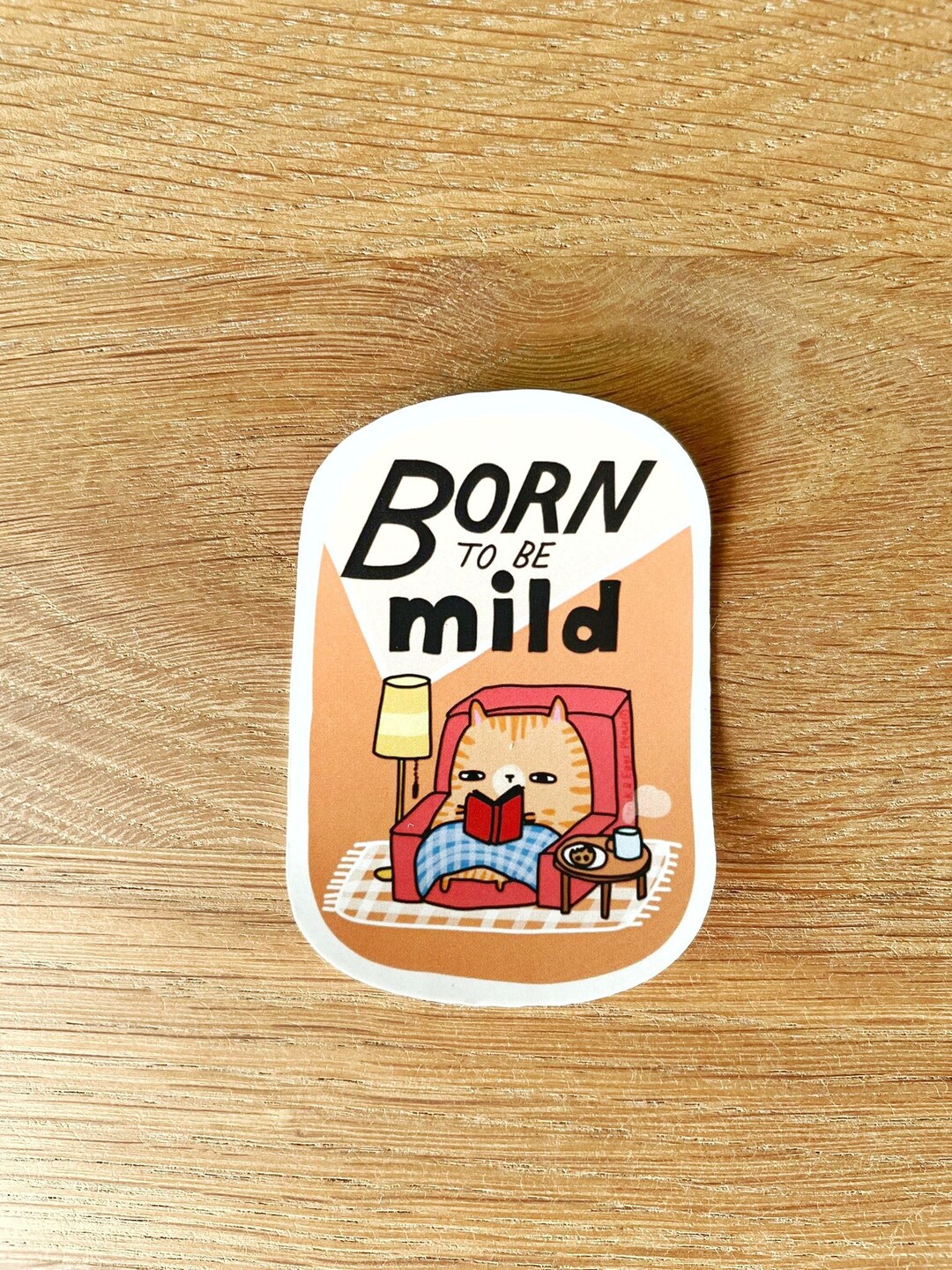 Born to Be Mild Sticker // Introvert Sticker // Introvert Cat Sticker ...