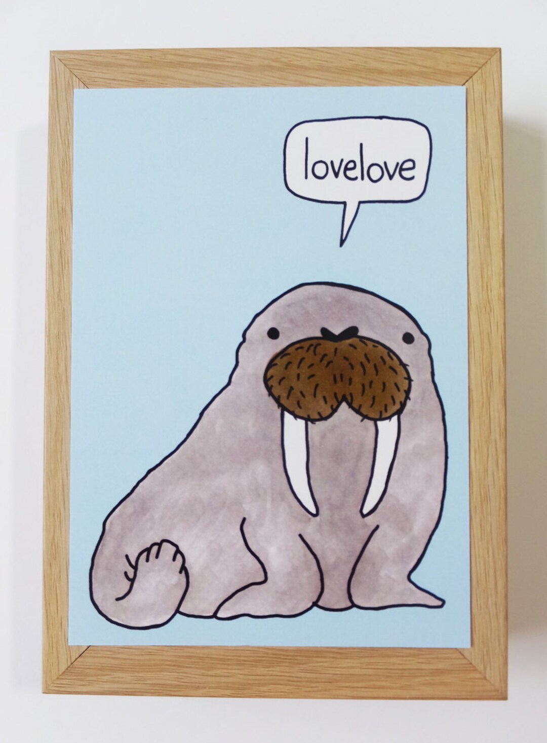 Lovelove Walrus Silly Funny Postcard Valentine Card Valentines Card - Etsy