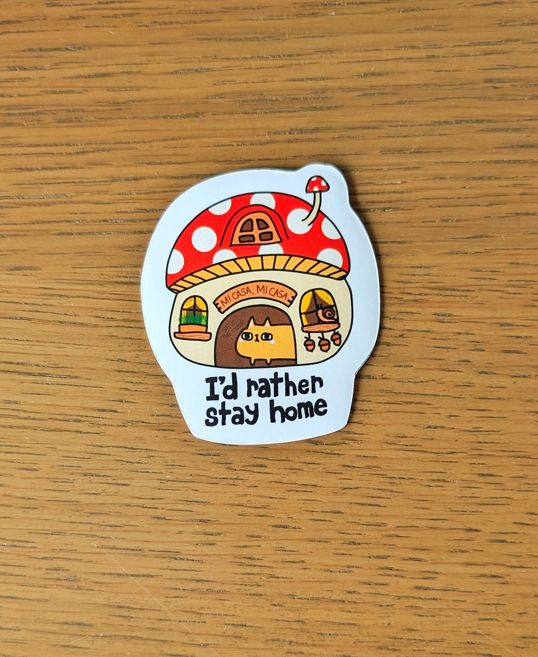 I'd Rather Stay Home // Homebody Sticker // Introvert Cat Sticker - Etsy