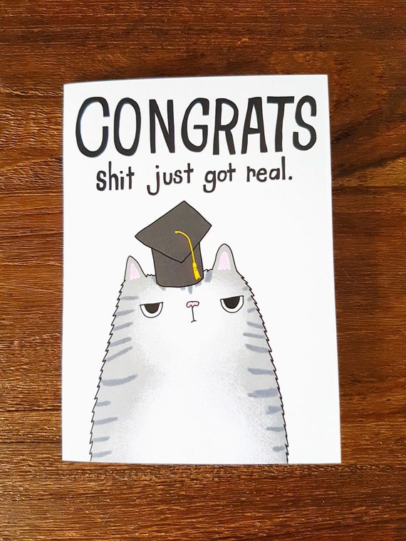 Grumpy Cat Graduation Card