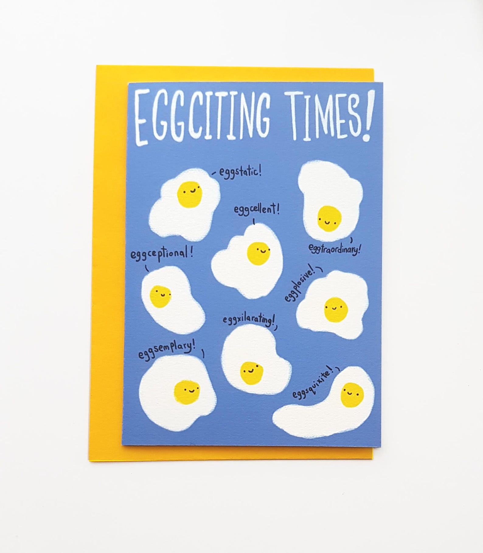 Funny Egg Card // Cute Egg Card // Exciting Times | Etsy