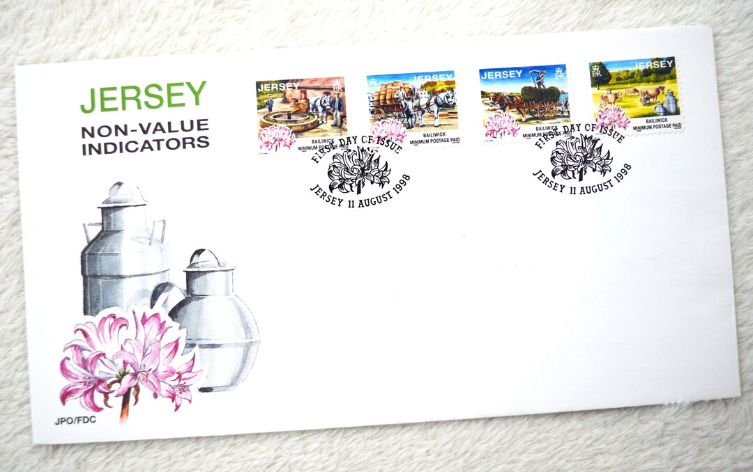 Jersey Non Value Indicators 1998 First Day Cover Stamp Set - Etsy