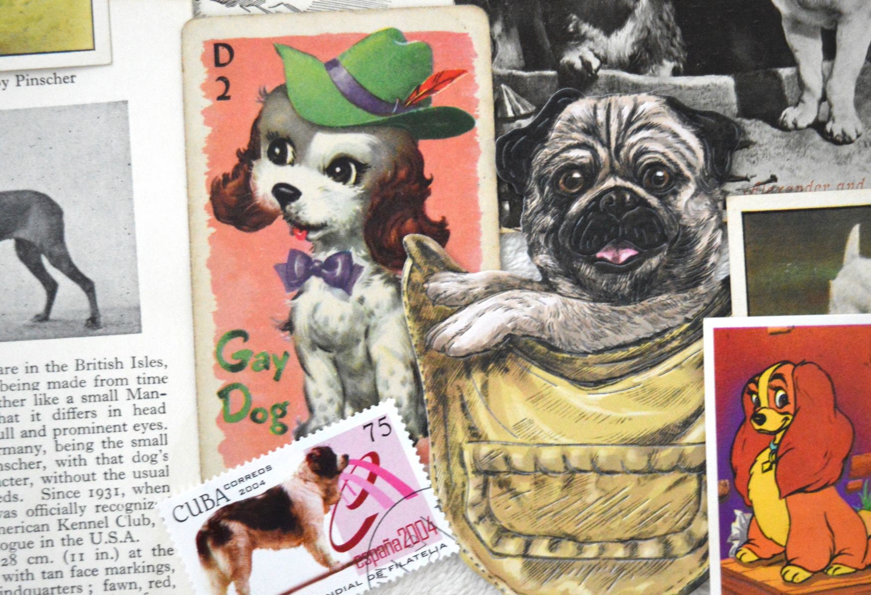 Dog Theme Paper Ephemera Craft Collage Scrapbooking Pack - Etsy