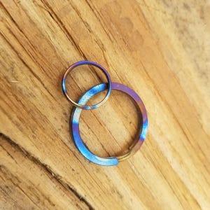 Tisurvival Titanium Split Rings - Etsy