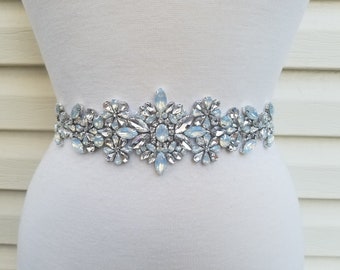 Blue Rhinestone Belt | Etsy