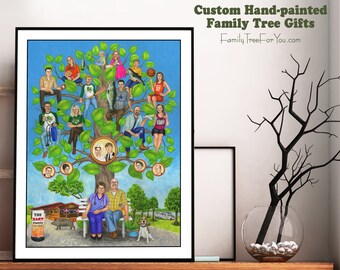 Custom Family Tree Art that tells your by CustomFamilyTreeArt