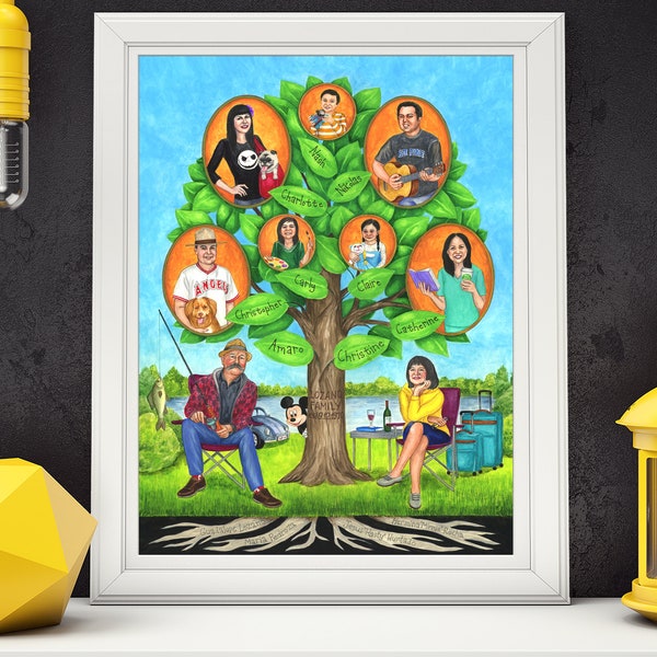 Family Tree Painting - Etsy