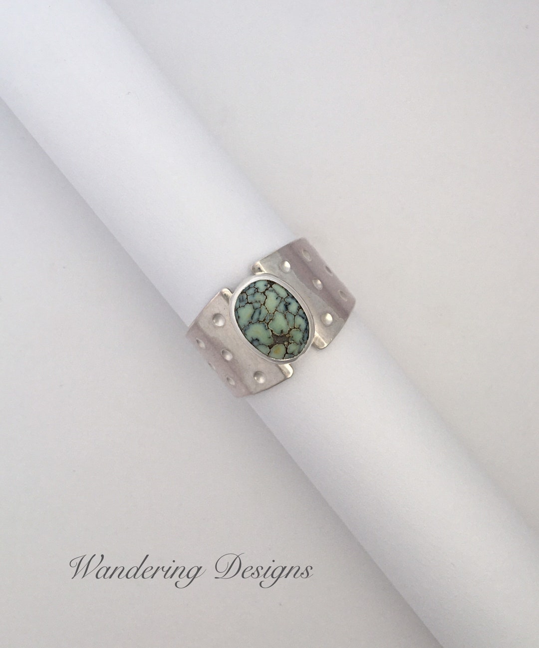 New Lander Turquoise Ring, Sterling Silver, Ring, Silversmith ...