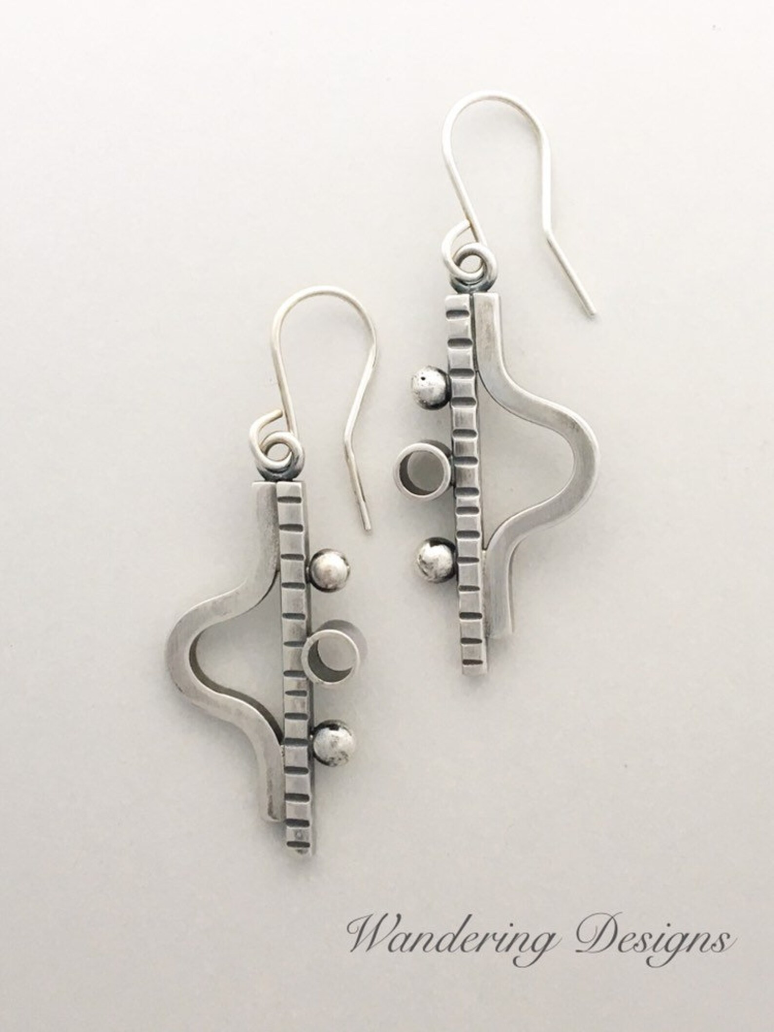Sterling Silver Earrings Handmade Dangle Earrings Artisan - Etsy