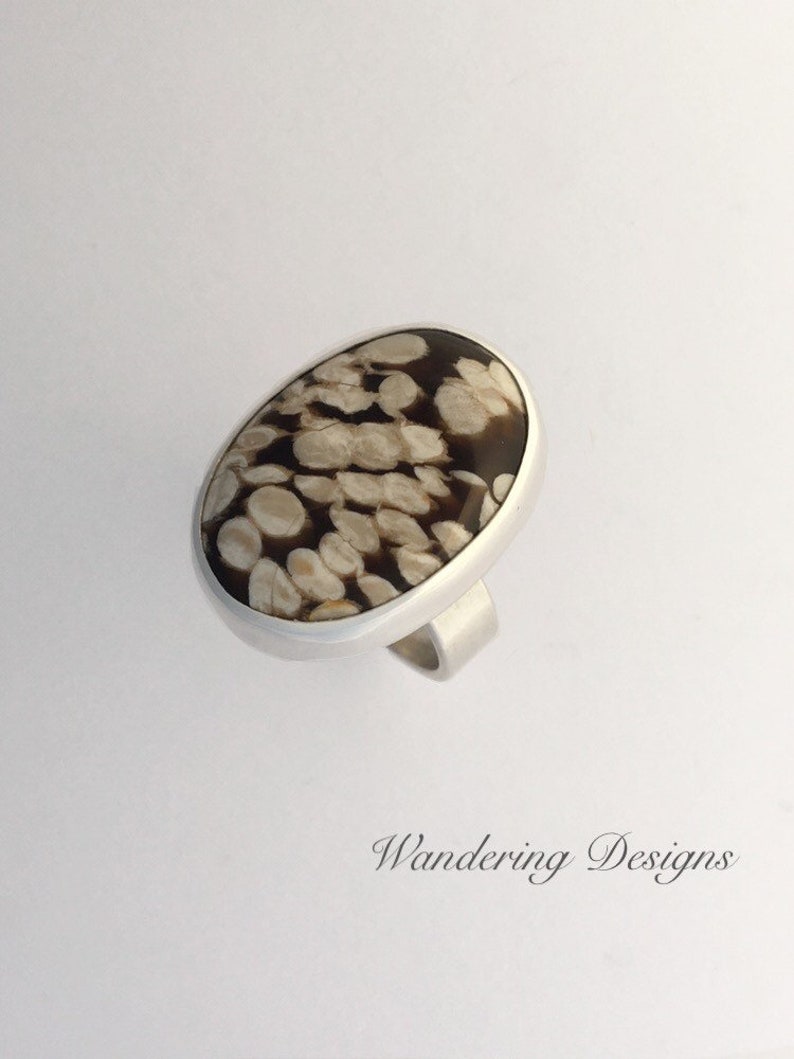 Peanut Wood Ring Sterling Silver Statement Ring Handmade - Etsy