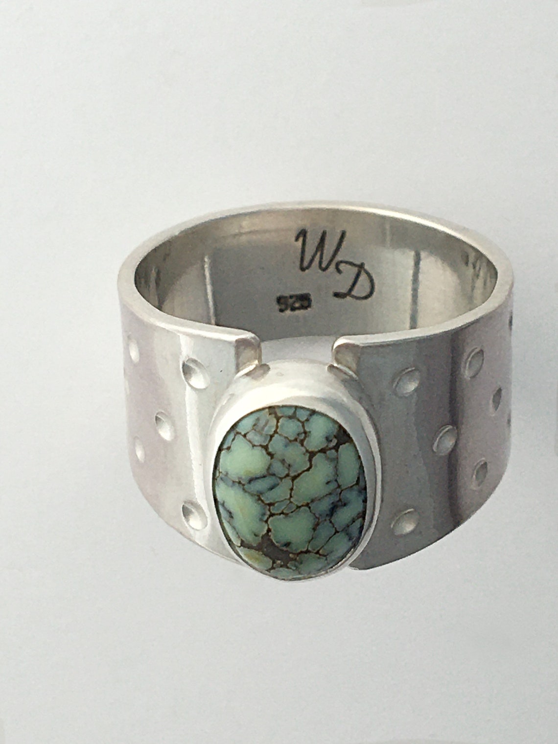 New Lander Turquoise Ring, Sterling Silver, Ring, Silversmith ...
