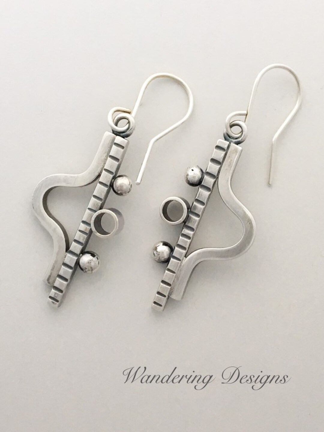 Sterling Silver Earrings, Handmade Dangle Earrings, Artisan Jewelry ...