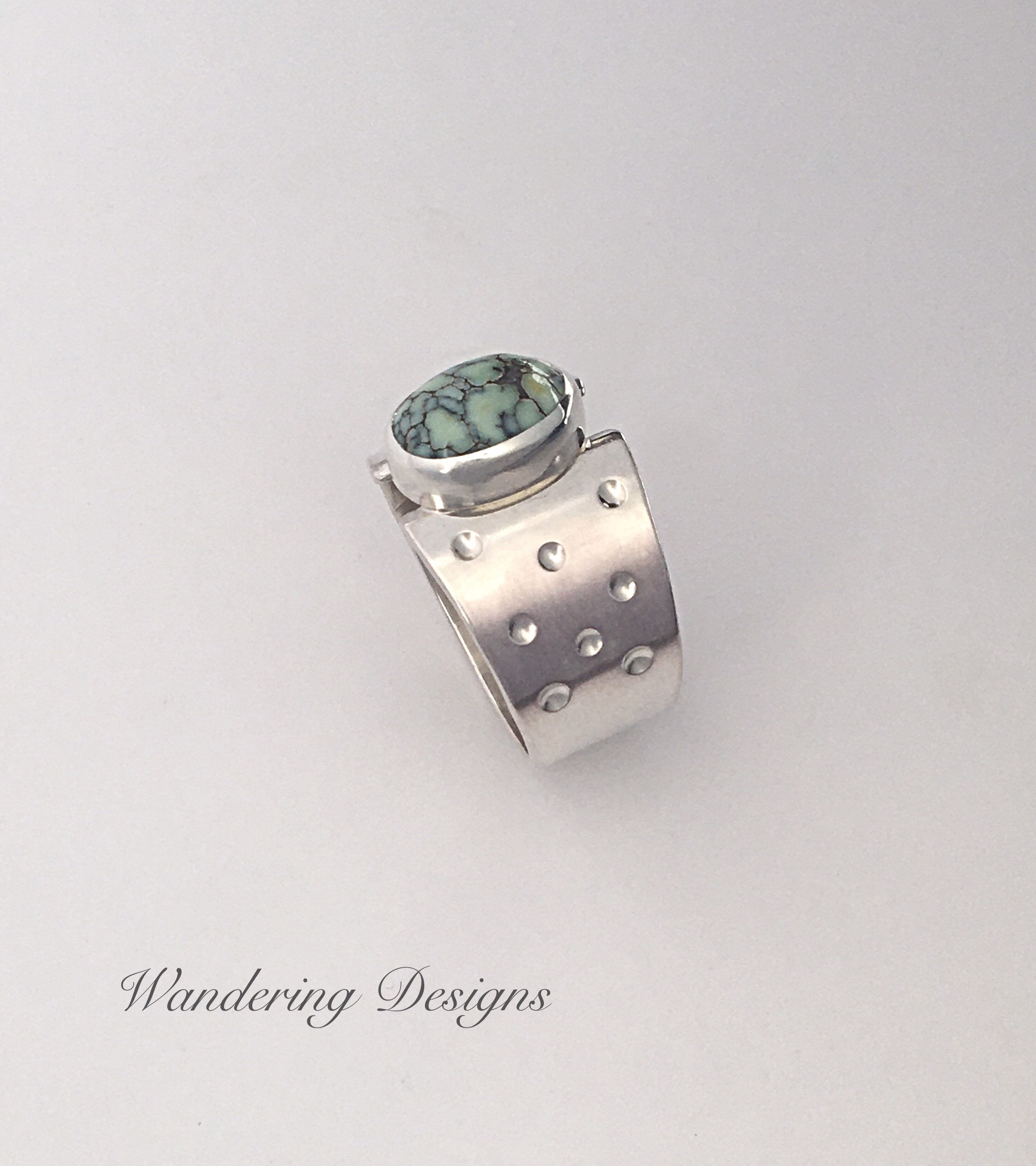 New Lander Turquoise Ring, Sterling Silver, Ring, Silversmith ...