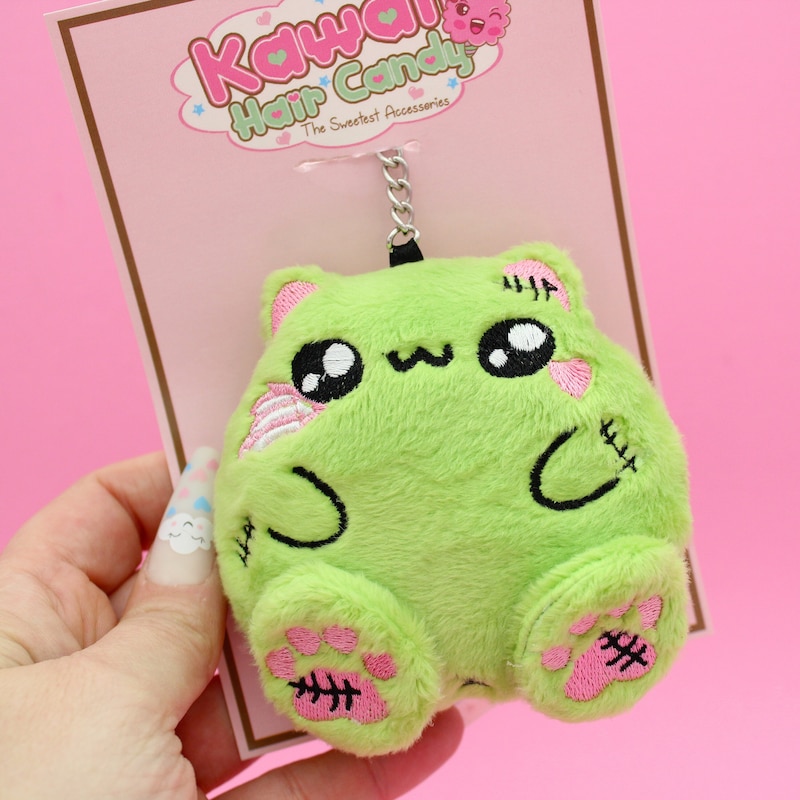Cat Plush Keychain - Etsy