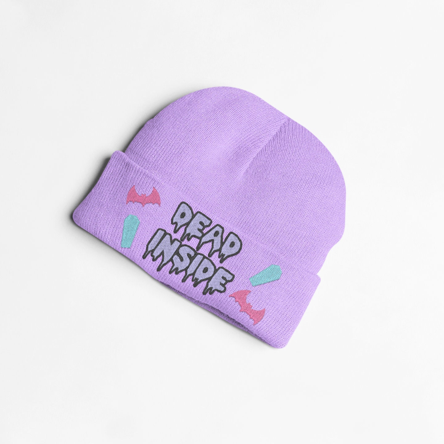 Super Cute Kawaii Pastel Goth Dead Inside Beanie Hat Teen | Etsy