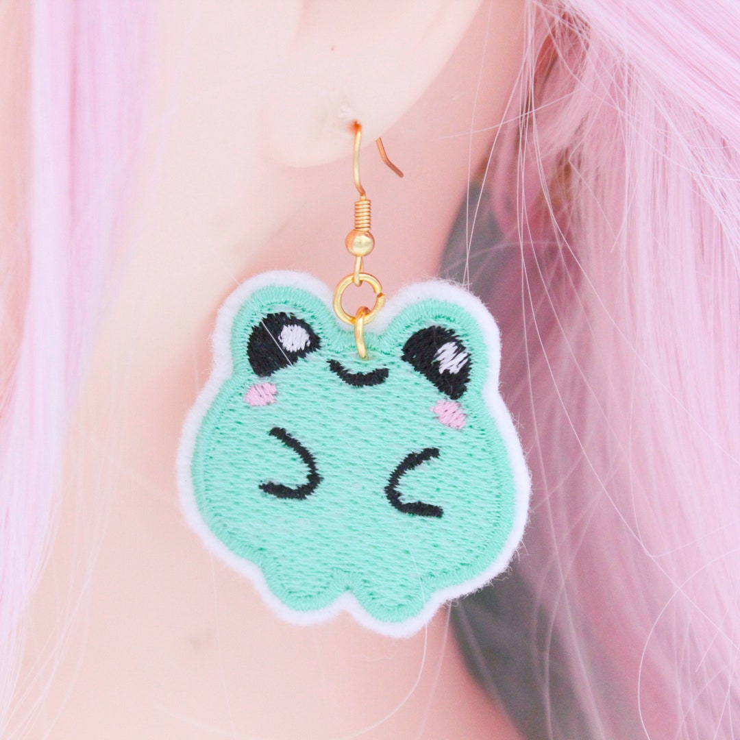 Cute Kawaii Frog Earrings - Anime Earrings - Super Cute Kawaii Clothing ...