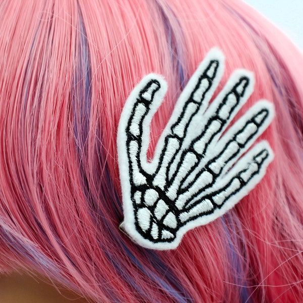 Skeleton Hand Hair Clip - Etsy