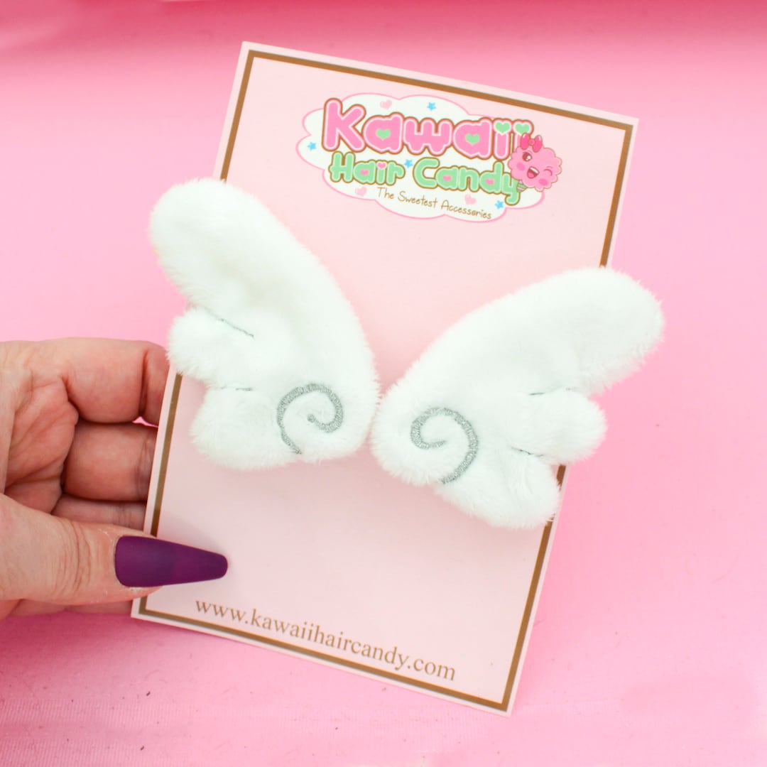 Kawaii Angel Wing Plush Hair Clip Set Cosplay Gift for Her - Etsy